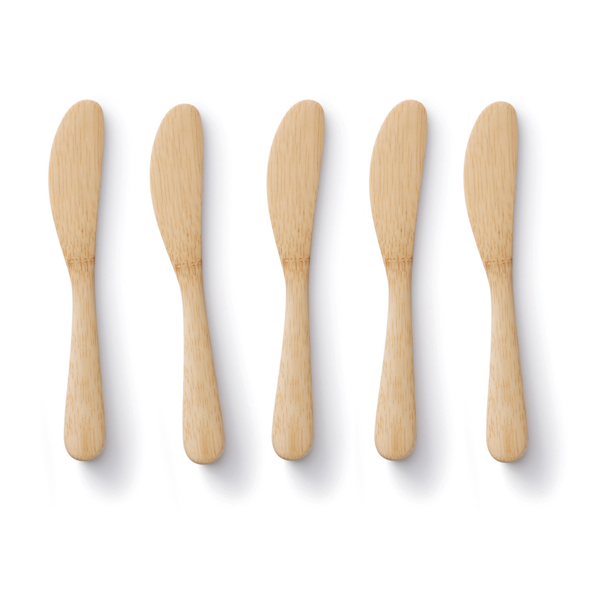 Butter Spreader & Cheese Spreader- Bamboo Flatware (Set of 5) - bambu