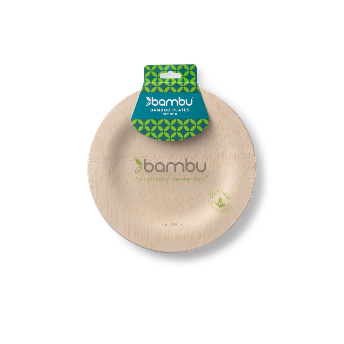 Veneerware® Disposable Bamboo Round Plates - bambu
