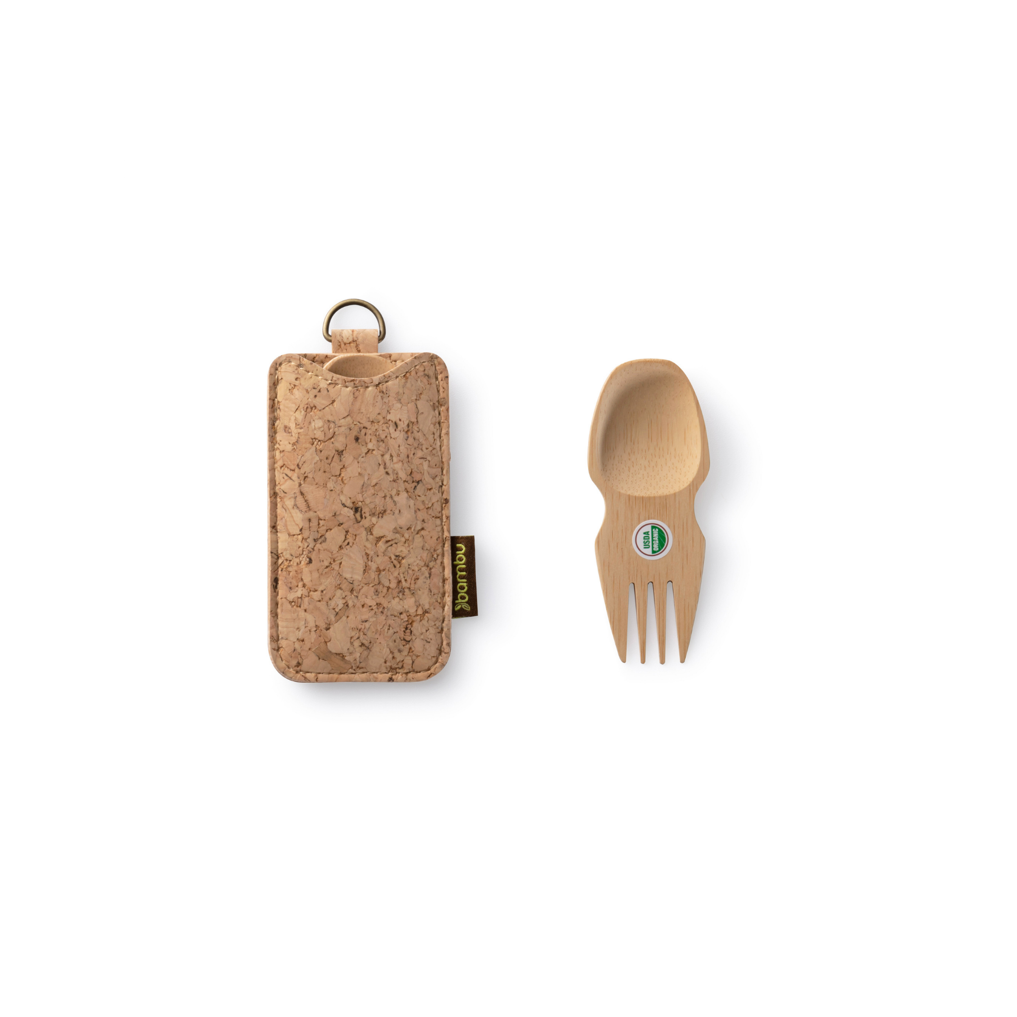 Bamboo Spork Set With Cork Travel Pouch | bambu®