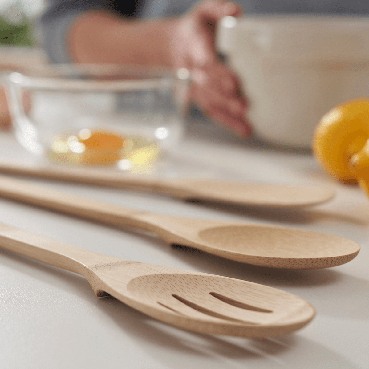 Bamboo Slotted Spoon - Bamboo Utensils & Flatware - bambu