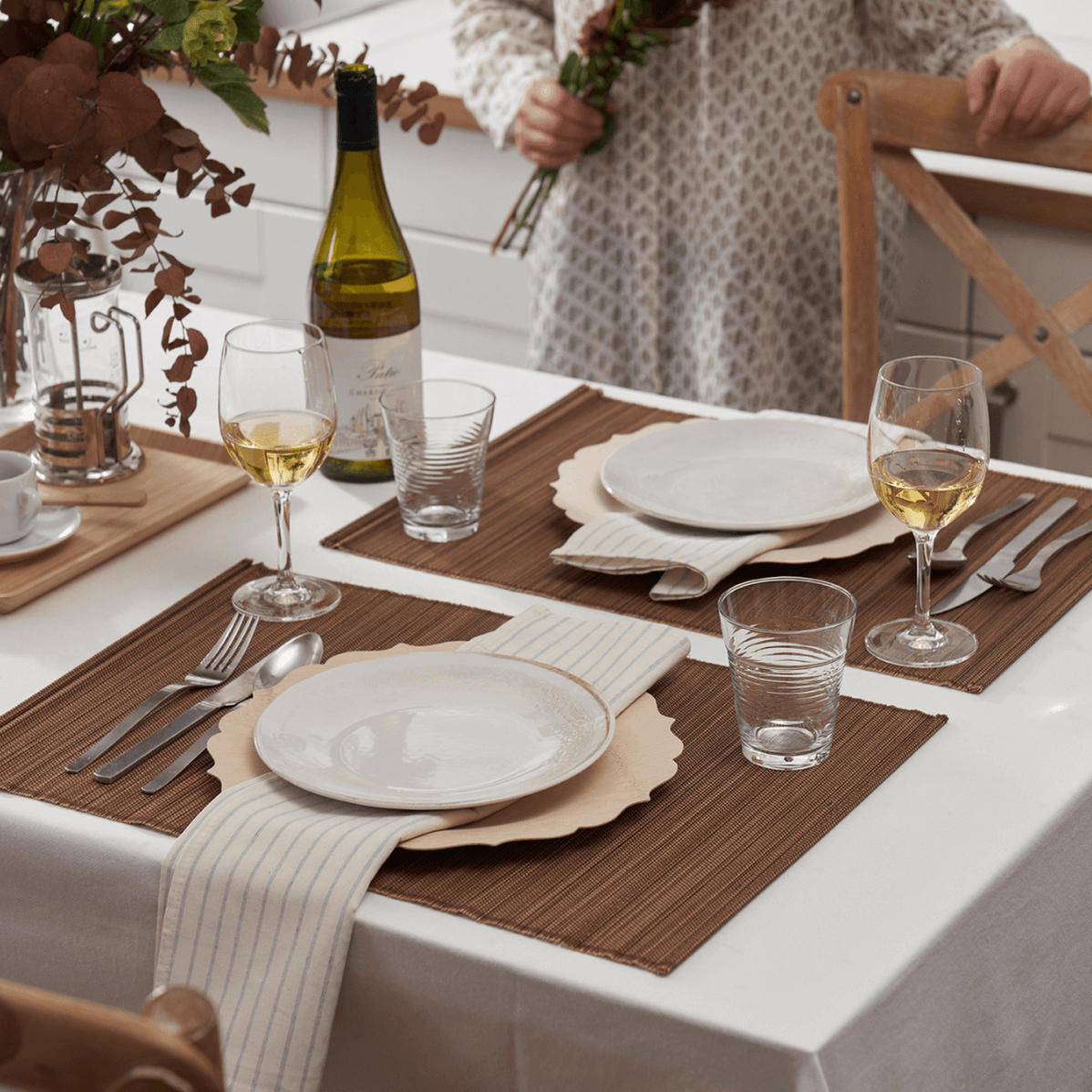 Veneerware® Disposable Bamboo Fancy Plates - bambu